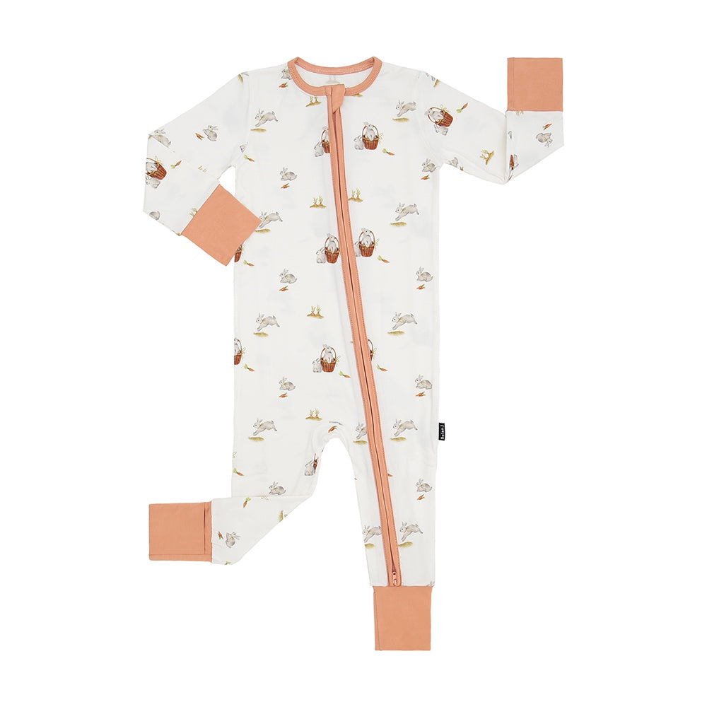 Footless Sleeper with Fold-Over Cuffs - Garden Bunnies – Belan.J