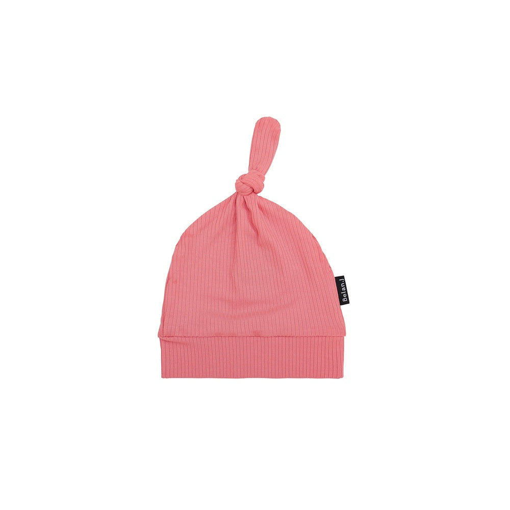 Ribbed Bamboo Knotted Hat - Candy Pink – Belan.J
