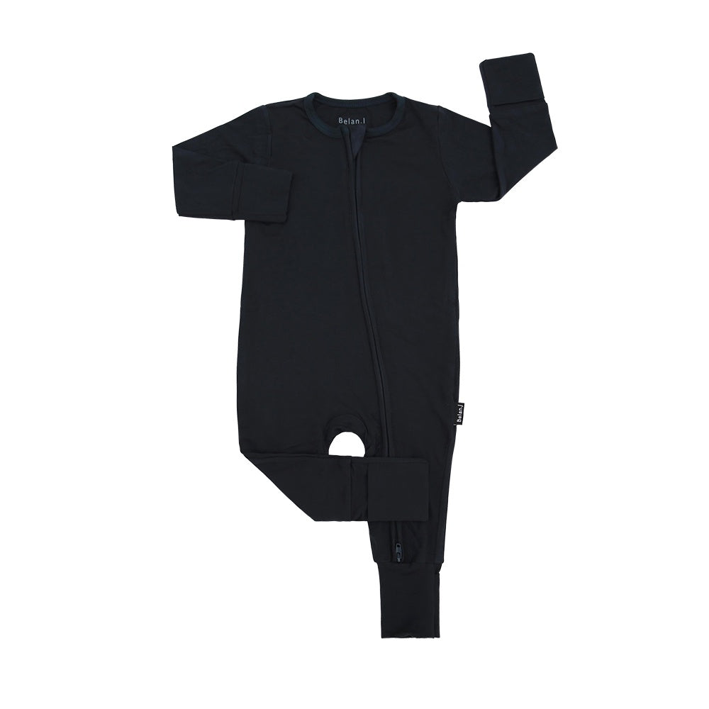 Footless Sleeper with Fold-over Cuffs - Midnight – Belan.J