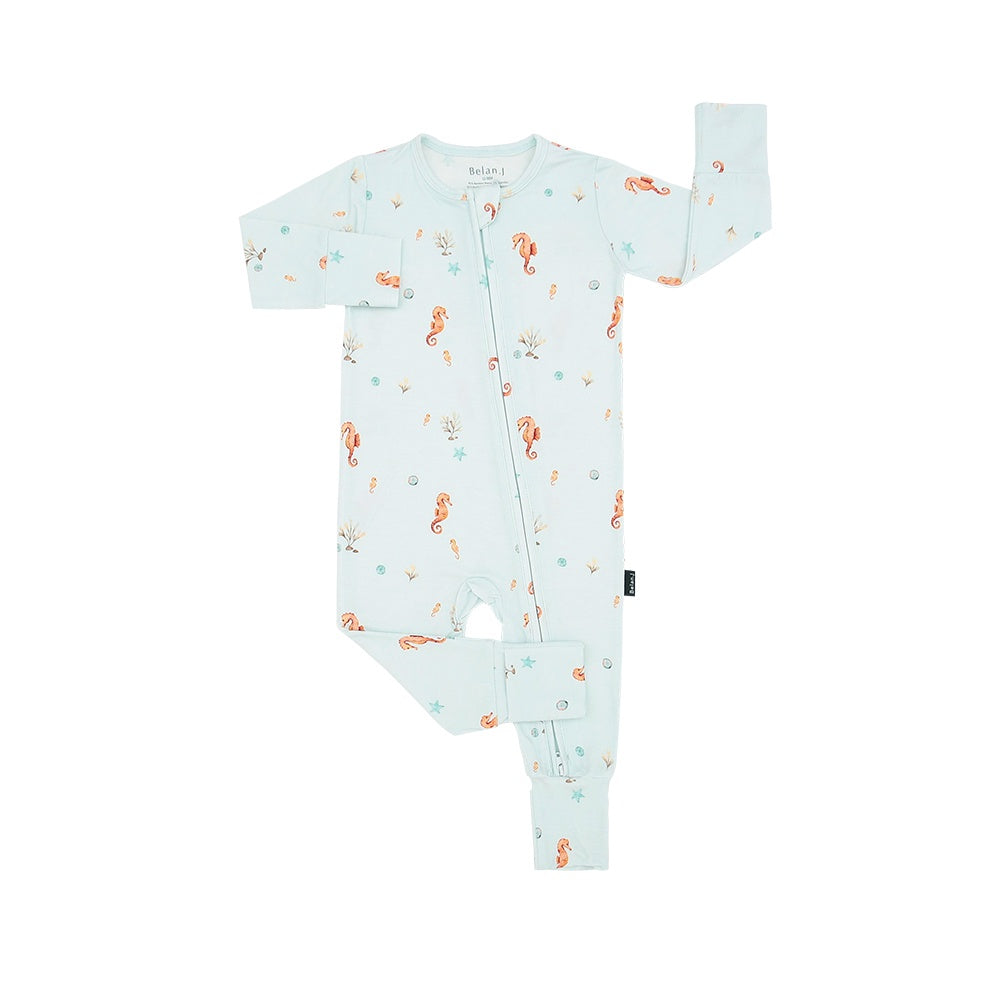 Footless Sleeper with Fold-Over Cuffs - Seas the Day – Belan.J