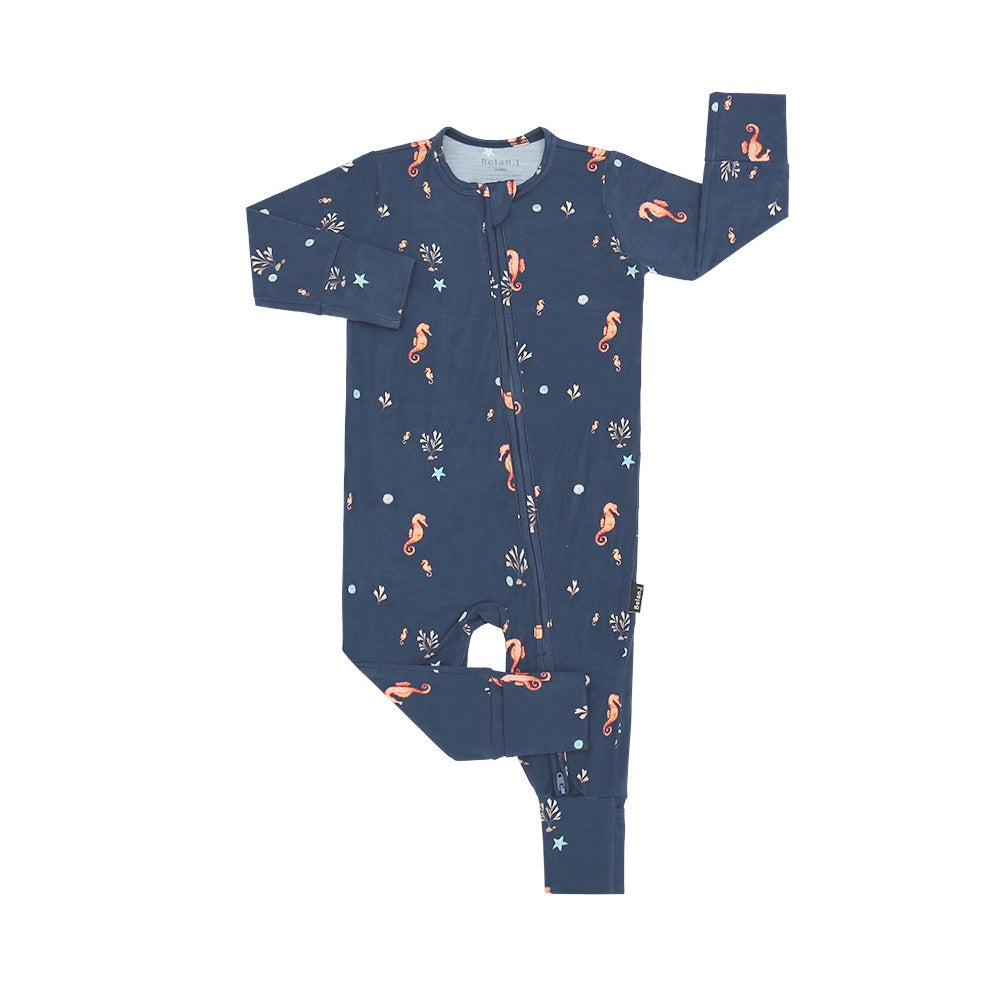 Footless Sleeper with Fold-Over Cuffs - Seas the Night – Belan.J