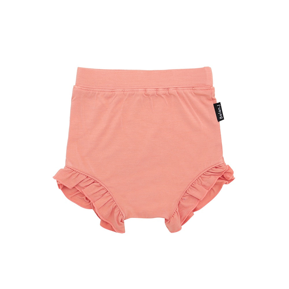Baby Girl Ruffled Bloomers | Coral Bloomers | Belan.J