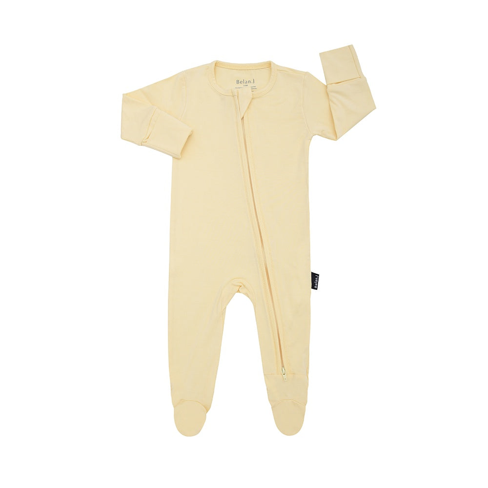 Cute Footed Sleeper | Mellow Yellow Footed Sleeper | Belan.J